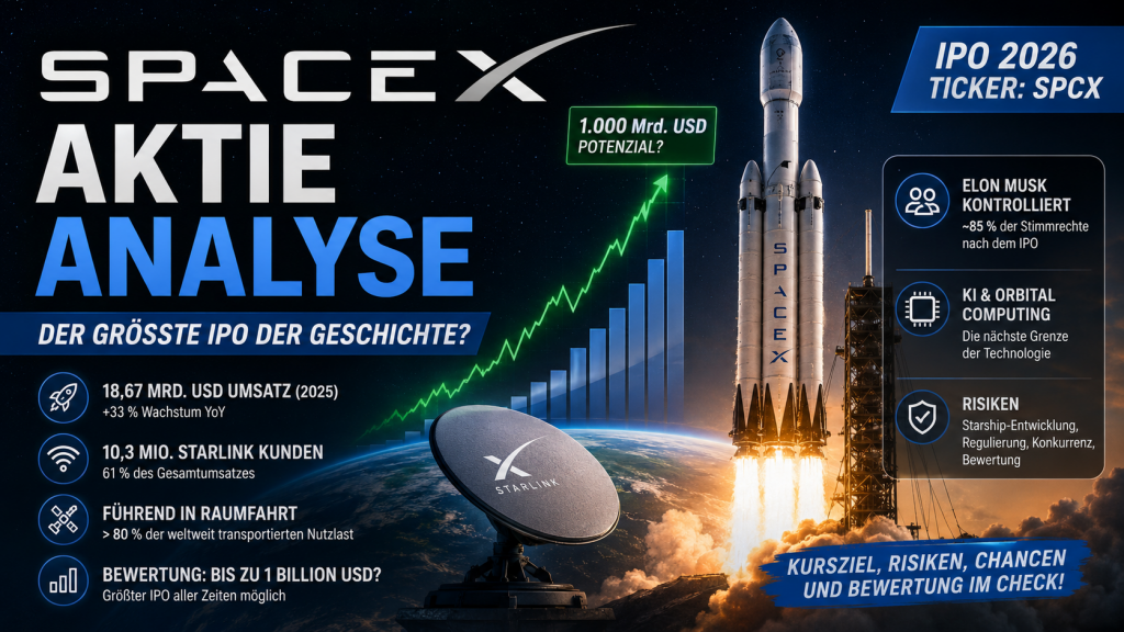 SpaceX Aktie Analyse 2026: IPO, Bewertung & Kursziel